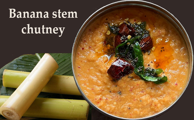 Bale dindina chutney Recipe | How to make banana stem chutney | Baale ...