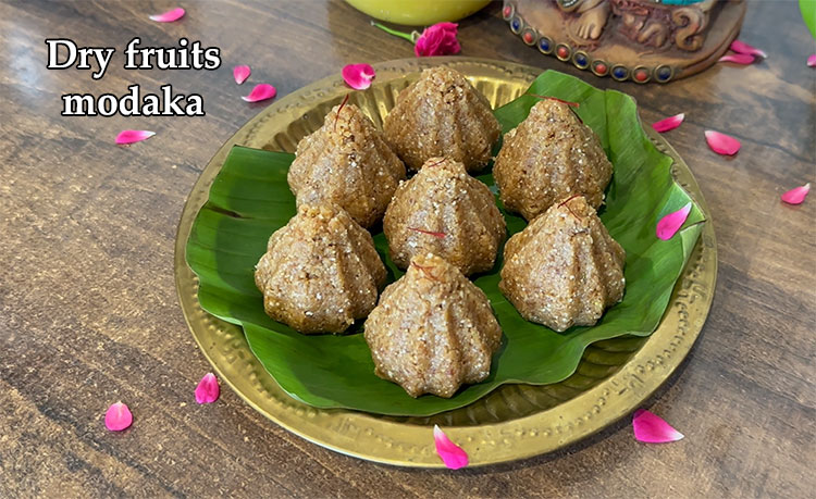 Dry fruits modak recipe | How to make dry fruits modaka | Nuts and dry ...