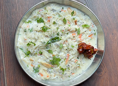 Mosaru shavige recipe | How to make curd vermicelli | Curd semiya ...